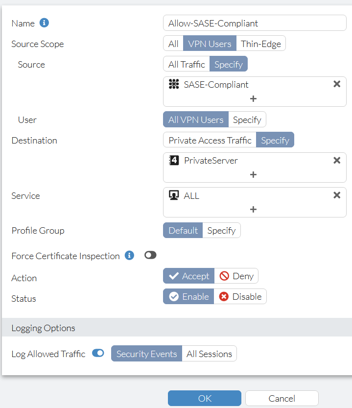 Configuring dynamic private access policies using ZTNA tags | FortiSASE 24.4.32 | Fortinet ...